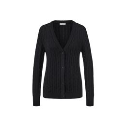 Tchibo - Feinstrickcardigan mit Zopfmuster - Damen - Gr. S - schwarz