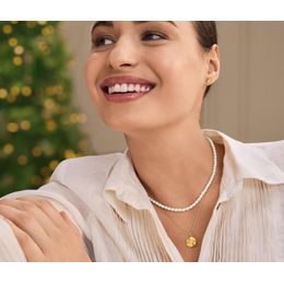 Tchibo - 925 Silber Kette vergoldet mit Sonnenschliff-Anh&auml;nger - gold