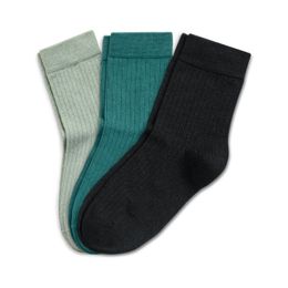 Tchibo - 3 Paar Ripp-Socken - Damen - Gr. 39-42 - schwarz
