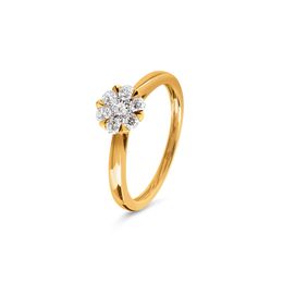 Tchibo - 375 Gold Ring Diamanten - Damen - Gr. 19 - wei&szlig;