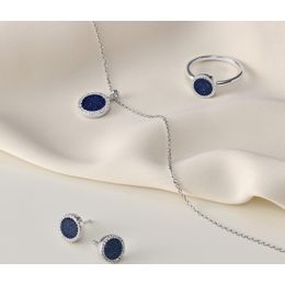 Tchibo - 925 Silber Ring &raquo;Stardust&laquo; - Damen - Gr. 18 - schwarz