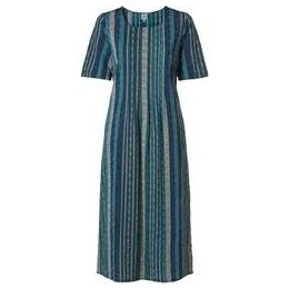 DW-Shop Baumwoll-Kleid, Streifen türkis, 42