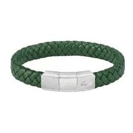 Lacoste f&uuml;r Herren. 2040284 Geflochtenes Lederarmband gr&uuml;n (OSFA), L&auml;ssig, Armb&auml;nder