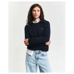 Gant f&uuml;r Damen. 4800200 Klassischer marineblauer Pullover (M), L&auml;ssig, Baumwolle