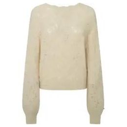 Pepe Jeans f&uuml;r Damen. PL702231 Helen Wickel-Pullover off-white (M), Wei&szlig;, L&auml;ssig, Polyamid