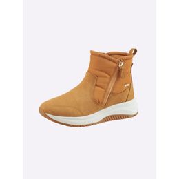 Caprice Stiefelette, Gelb, Gr. 41, Damen, Stiefeletten, Material: Veloursleder, Textil