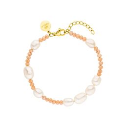 PURELEI Armband 'Coral' Damen Gr&ouml;&szlig;e One Size gold / koralle / perlwei&szlig;