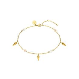 PURELEI Fu&szlig;kette 'Akala' Damen Gr&ouml;&szlig;e One Size gold / rosa / perlwei&szlig;