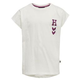 Hummel Shirt Mädchen Größe 134 aubergine / offwhite