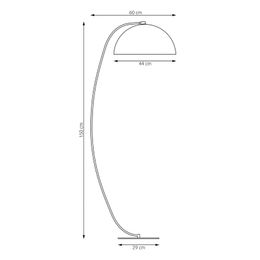 EMIBIG LIGHTING Stehlampe Arcos, weiß, Höhe 150 cm, Metall