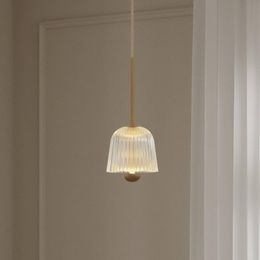 Nuura LED-Hängelampe Asteea 1, Ø 12 cm, messingfarben/klar