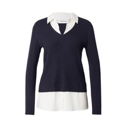 comma, COMMA Pullover Damen Gr&ouml;&szlig;e XXL navy / wei&szlig;
