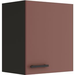 Hängeschrank Optifit "Palma", rot (rostrot, anthrazit), B:50cm H:57,6cm T:34,6cm, Spanplatte, Schränke, Breite 50 cm, 1 Tür, 1 Einlegeboden