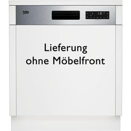 Beko teilintegrierbarer Geschirrspüler "BDSN25530X", Energieeffizienz: D (A-G), silber (edelstahlblende), B:59,8cm H:81,8cm T:57cm, Geschirrspüler, Watersafe+