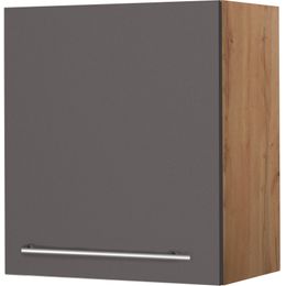 H&auml;ngeschrank KOCHSTATION "KS-Wien", schwarz (anthrazit, wotaneiche, wotaneiche), B:50cm H:57cm T:34cm, Spanplatte, Schr&auml;nke, H&auml;ngeschrank, Breite 50 cm