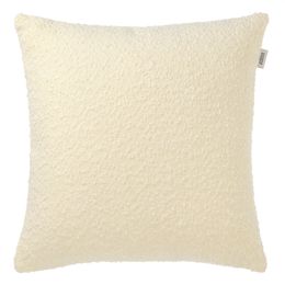 Schöner Wohnen Kollektion Kissenbezüge "Bay", weiß (sanftes weiß, wollweiß), B:43cm L:43cm, Polyester, Obermaterial: 85% Polyester, 15% Polyacryl, SCHÖNER WOHNEN-KOLLEKTION, Kissenbezüge, mit Bouclé-Effekt