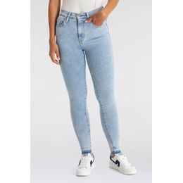 Levi's Skinny-fit-Jeans LEVI'S "720 High Rise", Damen, Gr. 31, Länge 32, blau (palace pursuit), Denim/Jeans, Obermaterial: 78% Baumwolle, 12% Lyocell, 7% Elastomultiester, 3% Elasthan, Basic, skinny fit lang, Jeans