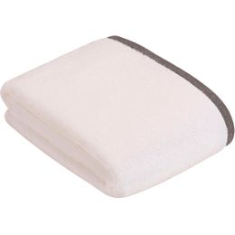 Badetuch Bugatti "Prato", weiß, B:100cm L:150cm, Walkfrottier, Obermaterial: 100% Baumwolle, Handtücher, Uni Farben, mit melierter Optik im Saum