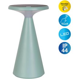 Näve NÄVE LED Tischleuchte "Palu", grün (mint), 1, Ø 11,5cm H: 20cm, 1 Stk., Leuchten, Solar-/Akkubetrieb, Touch, Dimmbar, Memory, USB-C-Ladekabel, warmweiß