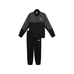 Jogginganzug Puma "WOVEN COLORBLOCK TRACKSUIT", Herren, Gr. XXL, schwarz (Puma schwarz), Twill, Obermaterial: 100% Polyester, bedruckt, regular fit, Sportanzüge