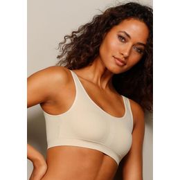 Lascana Bustier 'seamless' beige Gr. 32/34 für Damen. Ohne Bügel