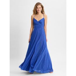Marie Lund Abendkleid Damen Größe 38 blau Winterkleid