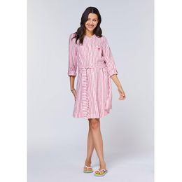 POLO SYLT Leinen-Kleid in Pink/ Weiß - 69% | Größe 46 | Damen-kleider