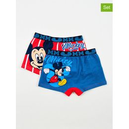 Disney Mickey Mouse 2er-Set: Boxershorts "Mickey" in Rot/ Blau - 29% | Größe 104/110 | Kinder-waesche