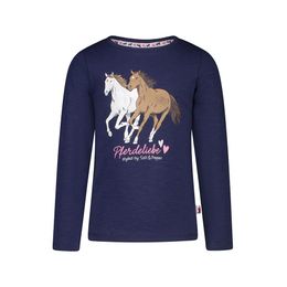SALT & PEPPER Salt and Pepper Longsleeve "Horses" in Dunkelblau - 18% | Größe 116/122 | Kinder-longsleeves