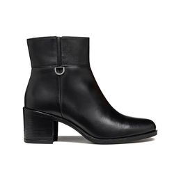Geox Leder-Stiefeletten "New Ashell" in Schwarz - 52% | Größe 40 | Stiefeletten