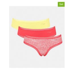 Sloggi 3er-Set: Pantys ''Go Crush'' in Rot/ Gelb - 10% | Größe L | Damen-unterteile