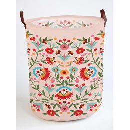 Folkifreckles Aufbewahrungskorb "Mexican Flowers" in Rosa/ Bunt - (B)40 x (H)50 cm - 30% | Kisten-koerbe