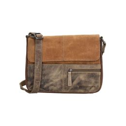 HIDE & STITCHES Leder-Umhängetasche in Hellbraun/ Braun - (B)26 x (H)21 x (T)6 cm - 63% | Damen-taschen