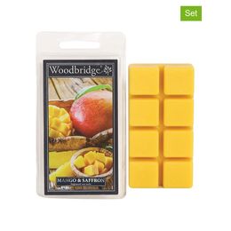 Woodbridge 2er-Set: Duftwachs "Mango & Saffron" in Gelb - 2x 68 g - 13% | Kerzen-vasen