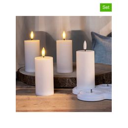 Nordheim 4er-Set: LED-Kerzen in Weiß - (H)10 cm - Ø 5 cm - 36% | Lichterketten-dekobeleuchtung