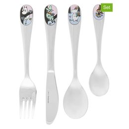 Moomin 4tlg. Kinder-Besteckset "Friends Forever" in Silber - 19% | Gedeckter-tisch