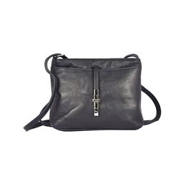 Florence Bags Leder-Umhängetasche "New Sport" in Dunkelblau - (B)20 x (H)18 x (T)5 cm - 75% | Damen-taschen