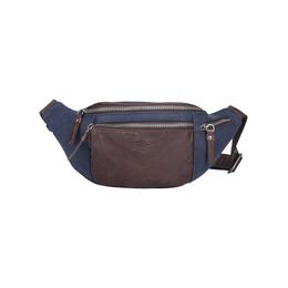 SPARWELL Leder-Brustbeutel "Simply Sloan" in Dunkelblau/ Braun - (B)32 x (H)14 x (T)7 cm - 62% | Damen-koffer-reisegepaeck
