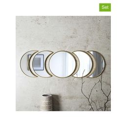 Ethnical Life 5er-Set: Wandspiegel in Gold - 48% | Spiegel