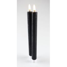 AM Design 2er-Set: LED-Stabkerzen in Schwarz - (H)24 cm - Ø 2 cm - 11% | Lichterketten-dekobeleuchtung