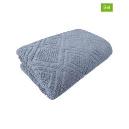 Framsohn 2er-Set: Duschtücher "Mosaik" in Blau - 30% | Größe 75x150 cm | Badtextilien