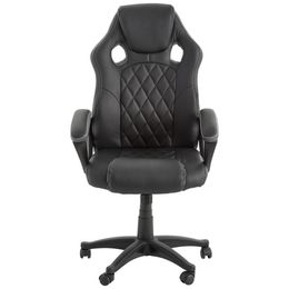 Xora Gamingstuhl, Schwarz, Kunststoff, Textil, Drehkreuz, 63x113-122x70 cm, Kinder- & Jugendzimmer, Jugendm&ouml;bel, Gamingst&uuml;hle
