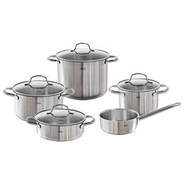 Fissler Kochtopfset Toronto, Silber, Metall, 5-teilig, 16 cm,20 cm,16 cm, 2 L,3.4 L,5.4 L,2.1 L,1.3 L, Messskala, breiter Sch&uuml;ttrand, Kochen, T&ouml;pfe, Topfsets
