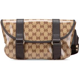 Gucci Bauchtaschen - GG Crystal Belt Bag - Gr. ONE SIZE - in Braun - f&uuml;r Damen