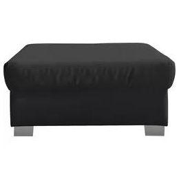 Hocker DOMO collection "Star", schwarz, B:90cm H:41cm T:60cm, NaturLederBitte beachten Sie, dass Lederbezüge mehr Nähte aufweisen als Stoffbezüge;Struktur (90% Polyester und 10% Polyacryl);Softlux-Kunstleder;Primabelle-Microfaser, Hocker, Polsterhocker