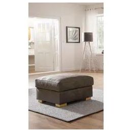 Hocker Home Affaire "Ventura", grau (anthrazit), B:70 H:44 T:70, Struktur (100% Polyester);Luxus-Microfaser (90% Polyester, 10% Polyamid);Luxus-Microfaser in Lederoptik (100% Polyester), Hocker, Polsterhocker