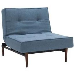 Sessel INNOVATION LIVING TM "Splitback", blau (lightblau), B:90cm H:79cm T:90cm, Strukturstoff fein »Soft« (100% Polyester);Strukturstoff grob »MIXED DANCE« (100% Polyester);Strukturstoff weich »Coastal« (100% Polyester);Webstoff fein »FLASHTEX« (100% Polyester);Samtstoff »Velvet« (100% Polyester), Sessel, mit dunklen Styletto Beinen, in skandinavischen Design