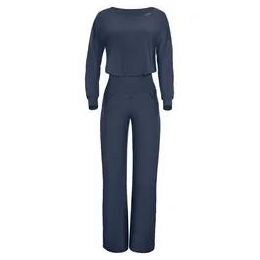Jumpsuit WINSHAPE "JS101LSC", Damen, Gr. L, grau (anthrazit), 85% Polyester, 15% Elasthan, Rundhals, Overalls, Functional Comfort