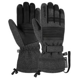 Skihandschuhe Reusch "Conan R-TEX XT", Damen, Gr. 10, schwarz (dunkelgrau, schwarz), 86% Polyester, 10% Ziegenleder, 4% Polyurethan, Handschuhe, mit wasser- und winddichter Membran