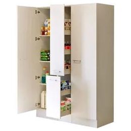 Schrank-Set Flex-Well "Lucca", weiß, B:130cm H:200cm T:57cm, Kastenmöbel-Sets, Gesamtbreite 130 cm